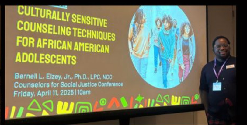 Bernell Elzey and Taylor Sweet-Cosce present at the National Counselors ...